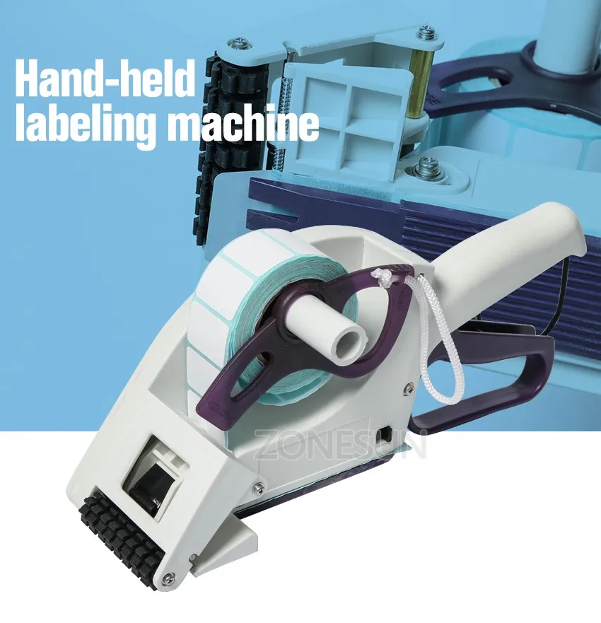 ZONESUN Manual Round Bottle Caps Top Side Adhesive Sticker Packing ...