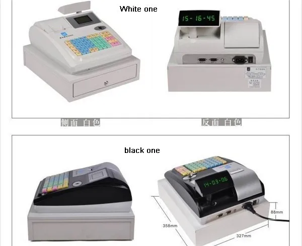 Modern Cash Register with Scanner and Drawer - 1 Year Warranty