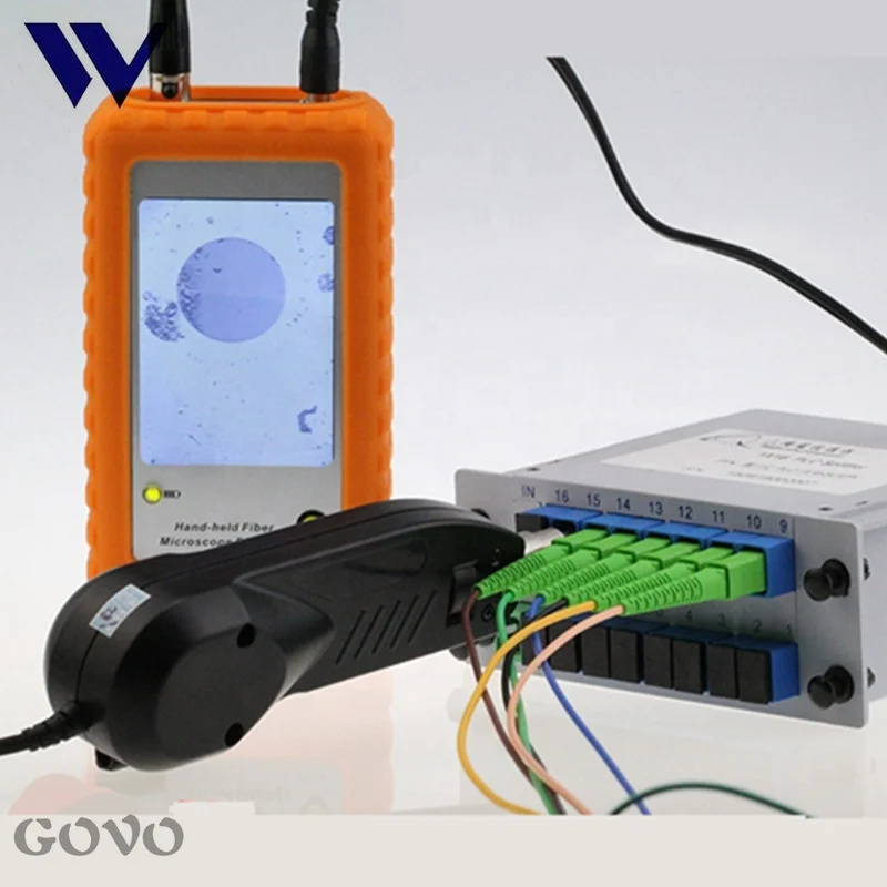 GOVO Portable Visual Fiber Scope GW-IP100 Optic Fiber Inspection ...
