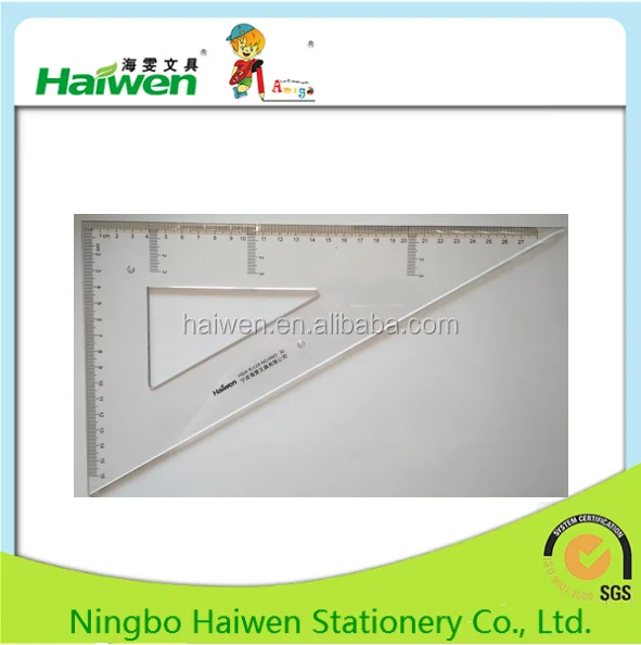 HW-TR30 Office Triangle Ruler Set 2pcs Pvc Packing Haiwen Brand Ruler ...