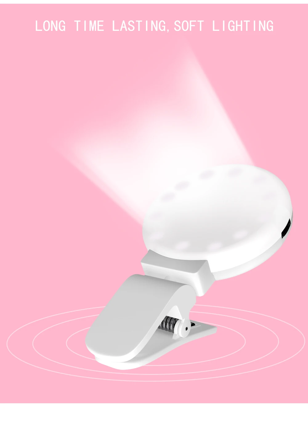 Rechargeable Led Selfie Ring Light For Cell Phone Camera Mini - Buy Led ...