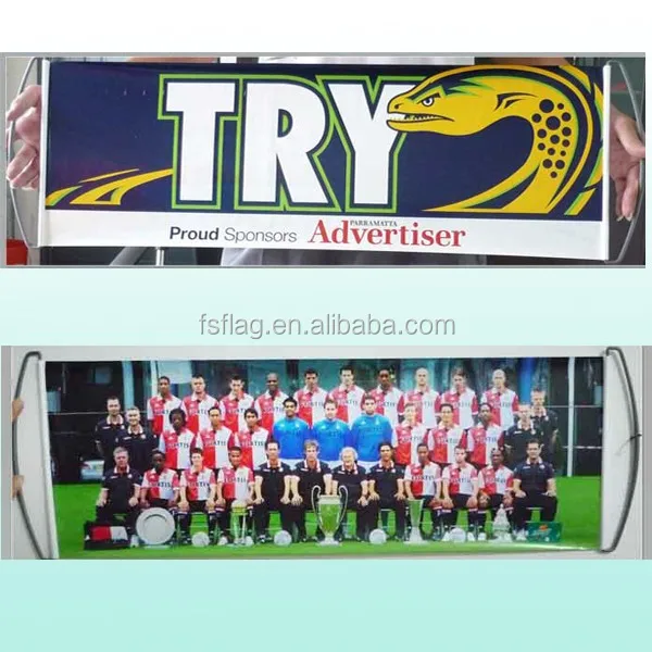 Handled Roller Banner, Fan Scroll Banner, Soccer Football Banner ...