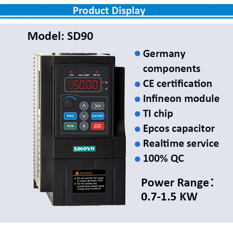 SINOVO Three Phase 220V Inverter - AC Drives for Printing