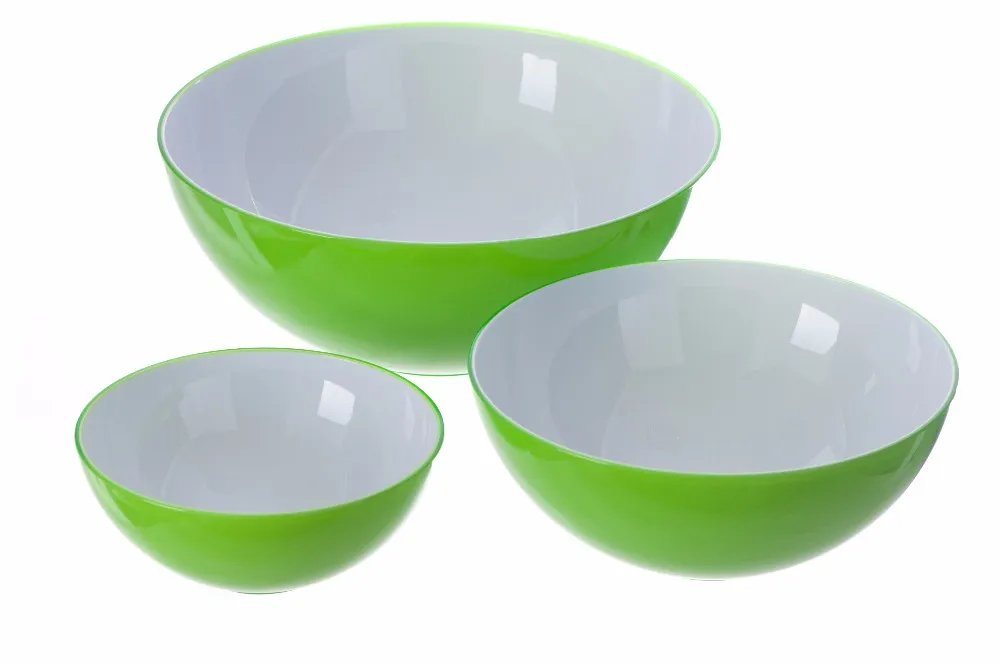 Colorful Round Plastic Nesting Fruit,Salad And Vegetable Serving Bowl ...