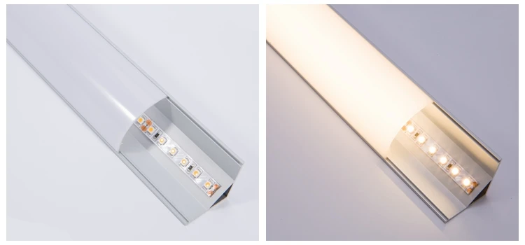 Big Size Right Angle 45 Degree Aluminum LED Channel Corner