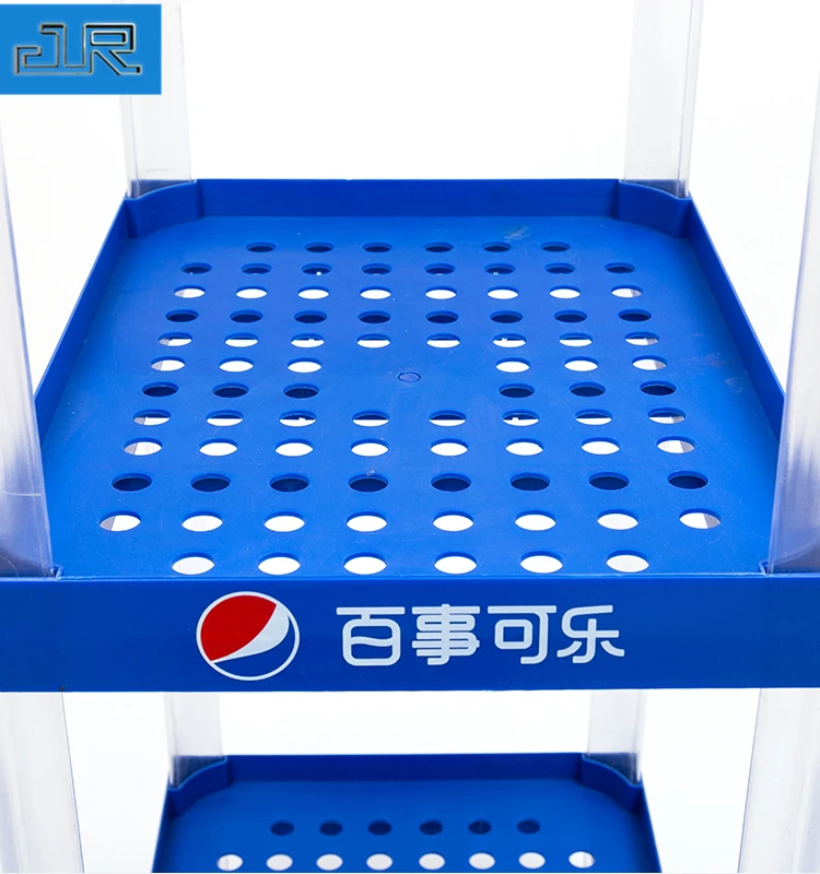 Eco-Friendly Floor Standing Pepsi Beverage Display Rack - Plastic ...