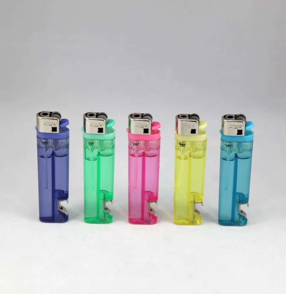 Fh-201 Plastic Cigarette Lighter With Bottle Opener Disposable Lighter ...
