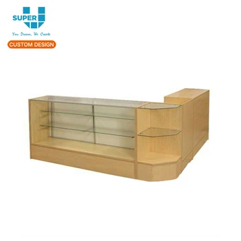 Retail Shop Glass Cash Counter-design Billing Machine For Display ...