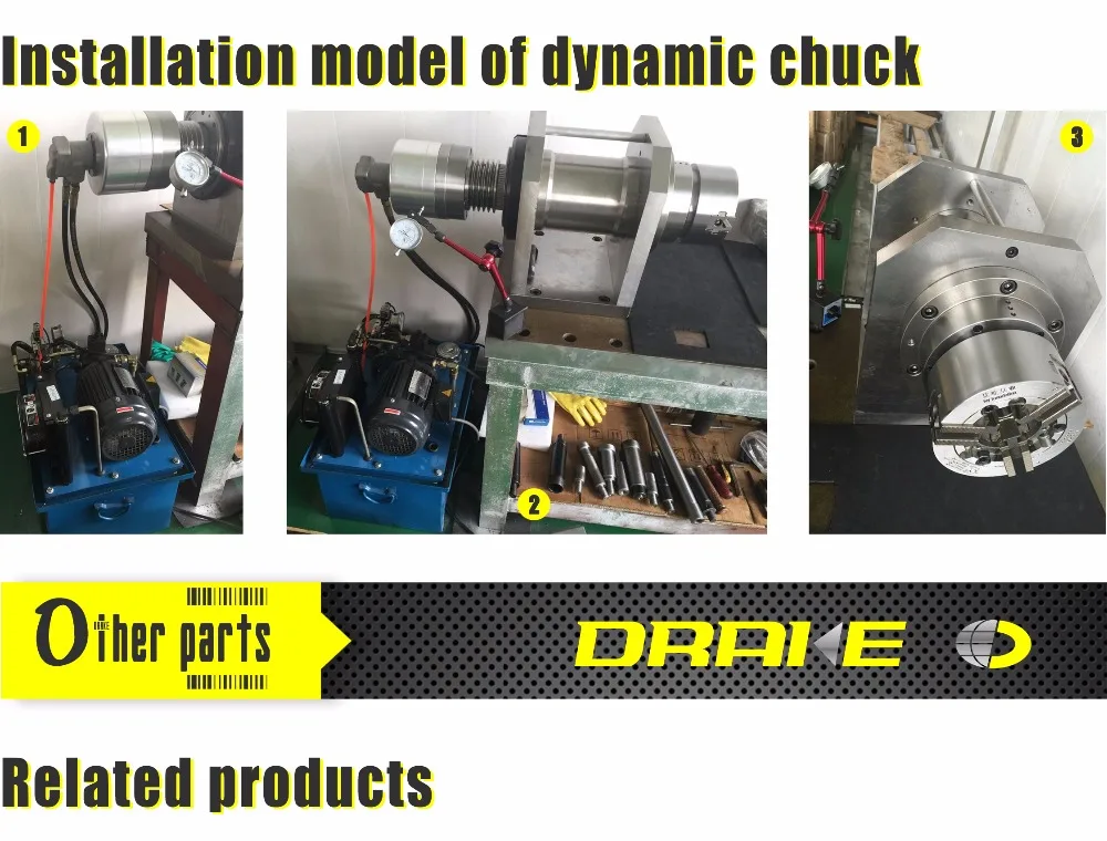 Short Open-center Rotating Hydraulic Oil Operated Chuck Cylinder - Buy ...