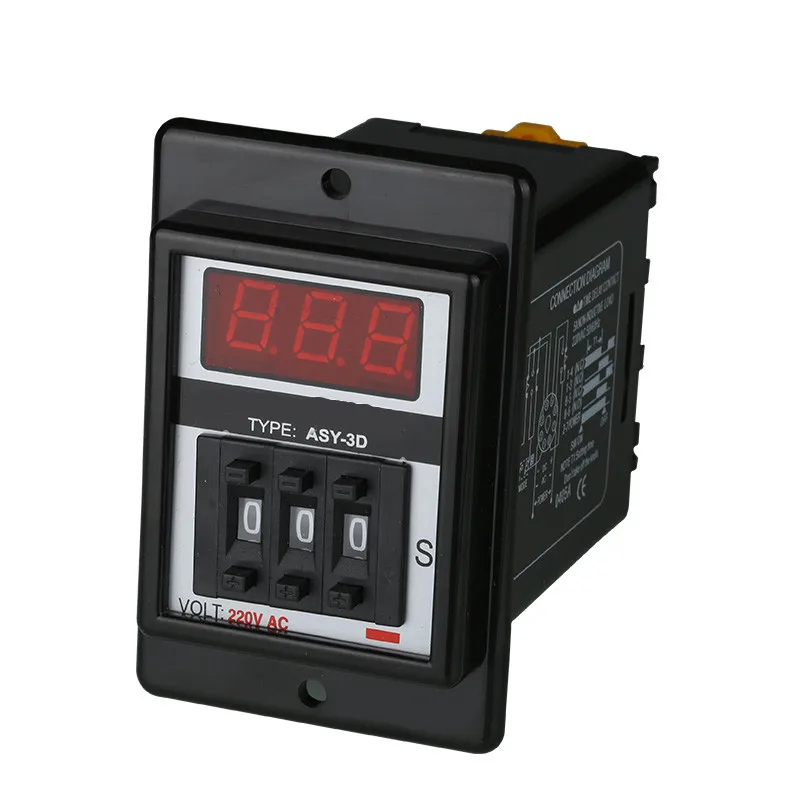 Asy 3d Ac220v Dc 12v 24v Time Delay Relay 999s 999m Digital Programmable Counter Switch Timer