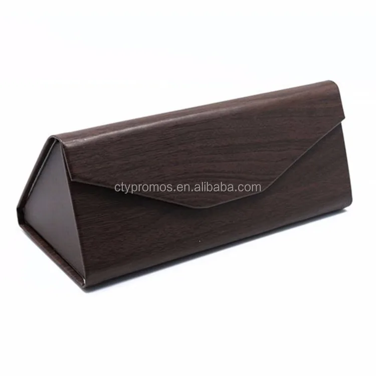 Magnet Folding Triangle Eyeglasses Case with Custom Logo