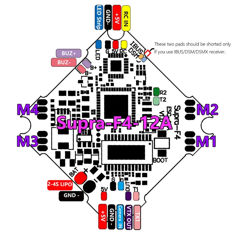 Supra-f4-12a V1.0 - Advanced Flight Controller for RC Drones
