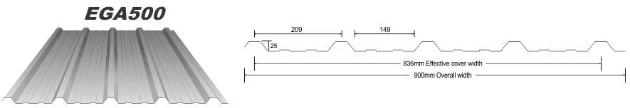 EGA 600 /500 Roofing Sheet Roll Forming Making Machine Popular in ...