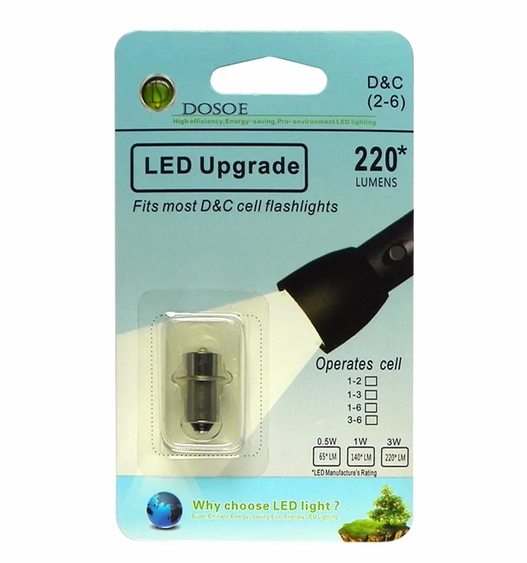 Led Upgrade Replacement Flashlight Bulb For Maglite 2-cell C Or D - Buy ...