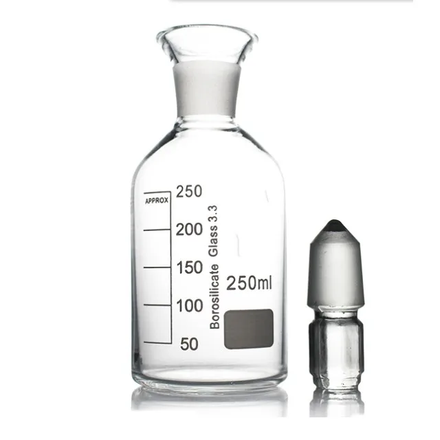 250ml Borosilicate Glass Bod Bottle with Stopper - Lab Quality