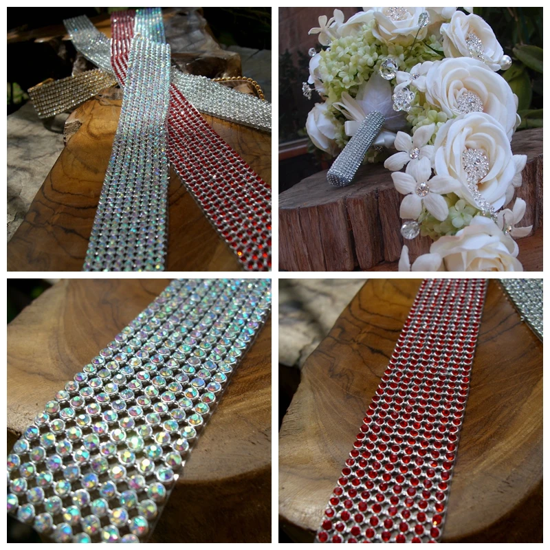 Garment Use 120*45cm Glue Back Aluminum Setting Ss8.5 Crystal Net Mesh ...