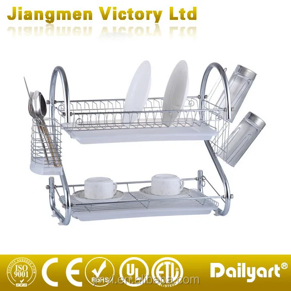 2 Layer Purple Fashion Kitchen Stainless Steel Dish Rack - Buy Dish ...