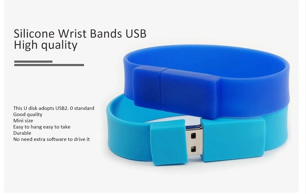 Custom Wrist Band Strap Pen Drive 2gb 4gb 8gb 16gb 32 Gb Usb Flash ...