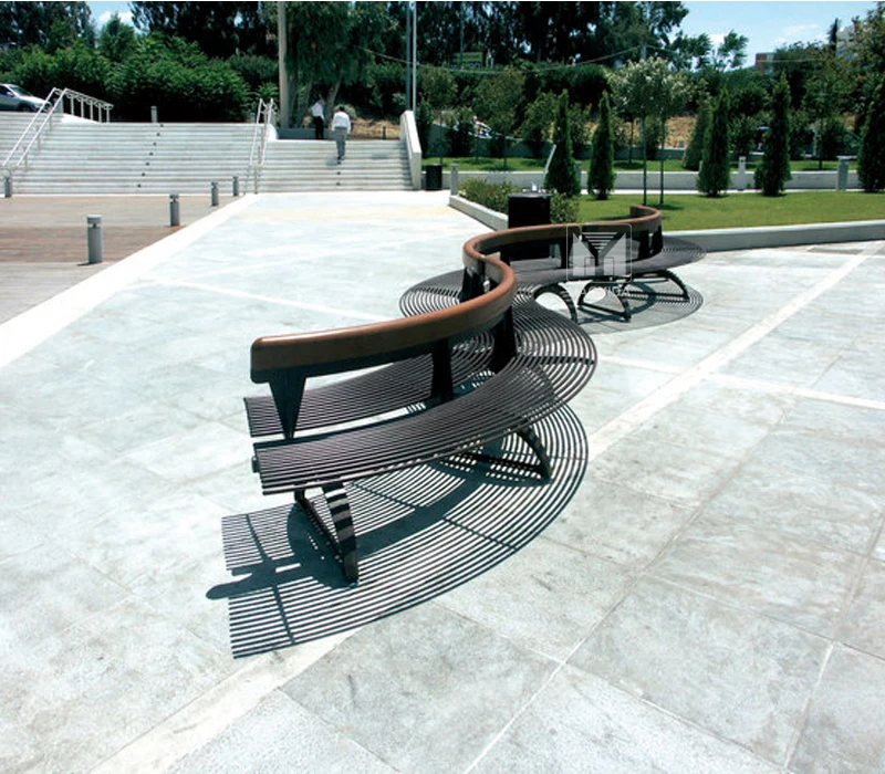Metal Garden Round Seating Modern Street Bench - Buy Modern Street ...