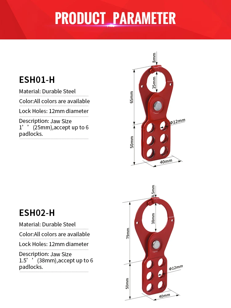 Economic Steel Safety Lockout Hasp Lock - Durable & Versatile