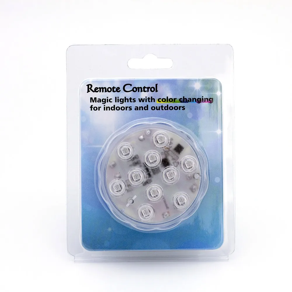 3 Aaa Battery Operated Remote Control 16 Colors Submersible Led Light ...