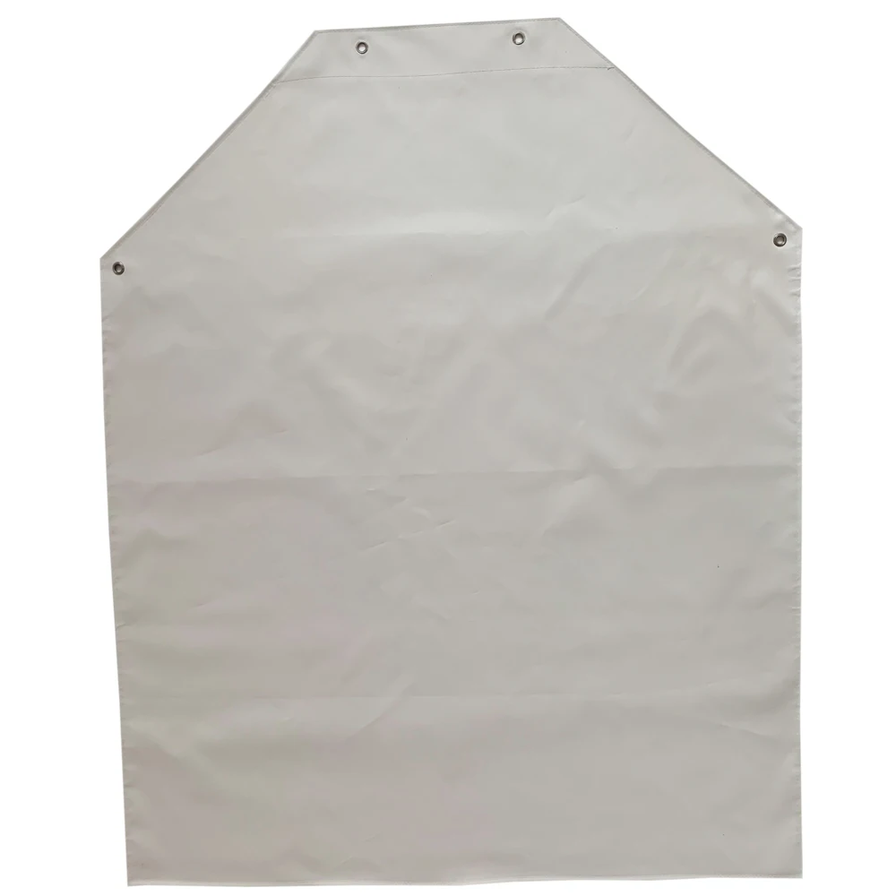 White Waterproof Rubber Apron - Ideal for Industrial Use