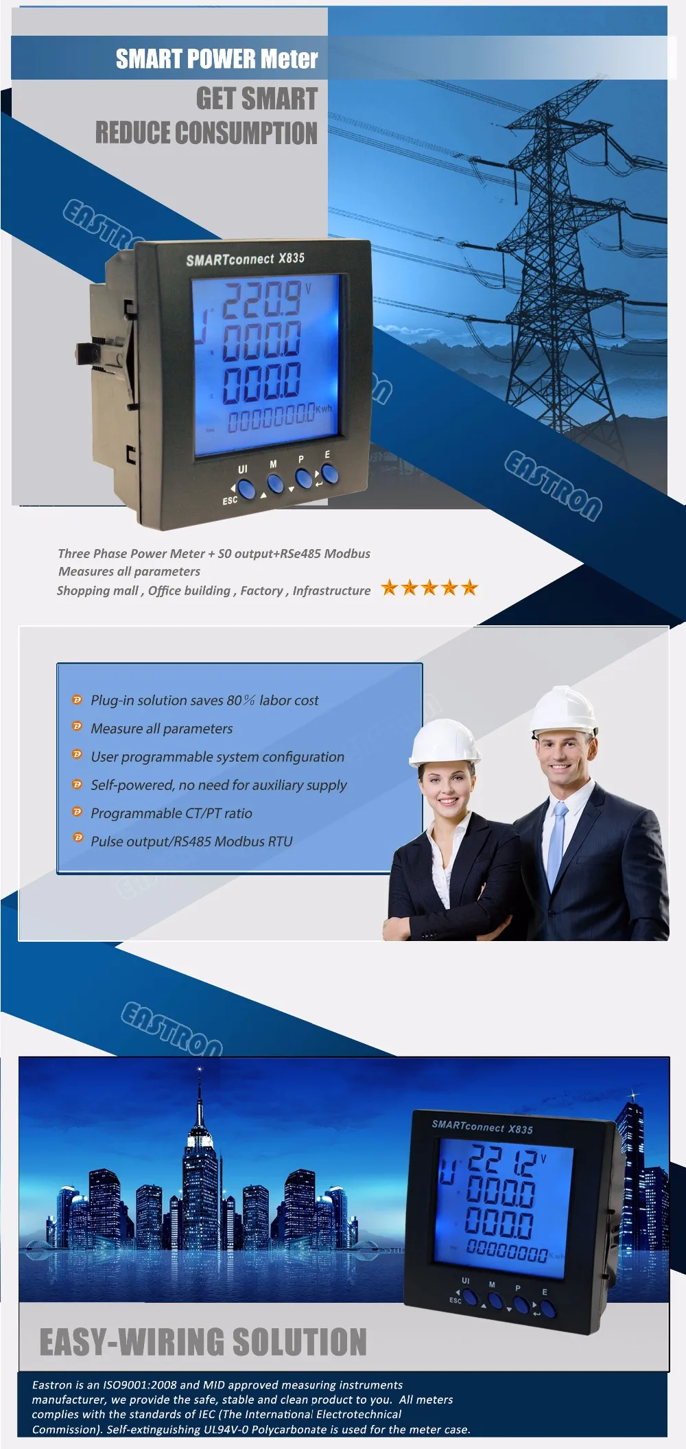 Smart Connect X835 - Precision Three Phase Energy Meter