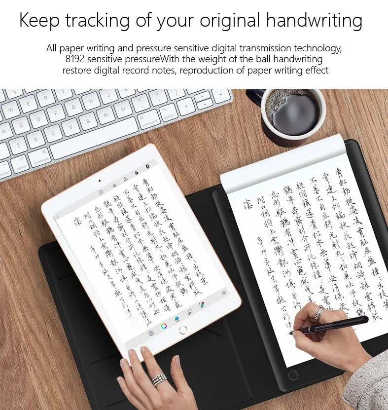 Smart Digital Notebook - A5 Paper Tablet with Built-in Storage