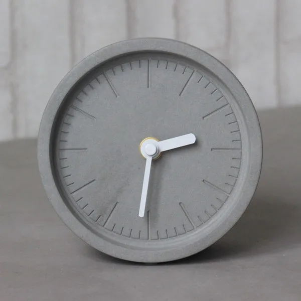 Concrete Alarm Clock - Silent Digital Table Clock