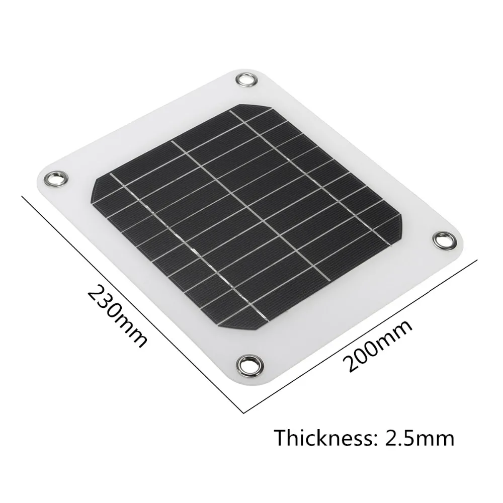Mono mini panel solar flexible 5W 5V con USB portsemi panel solar ...