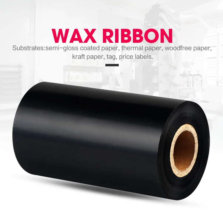 110 X 300 Barcode Printer Ribbon Wax Carbon Label Ribbon Compatible For ...