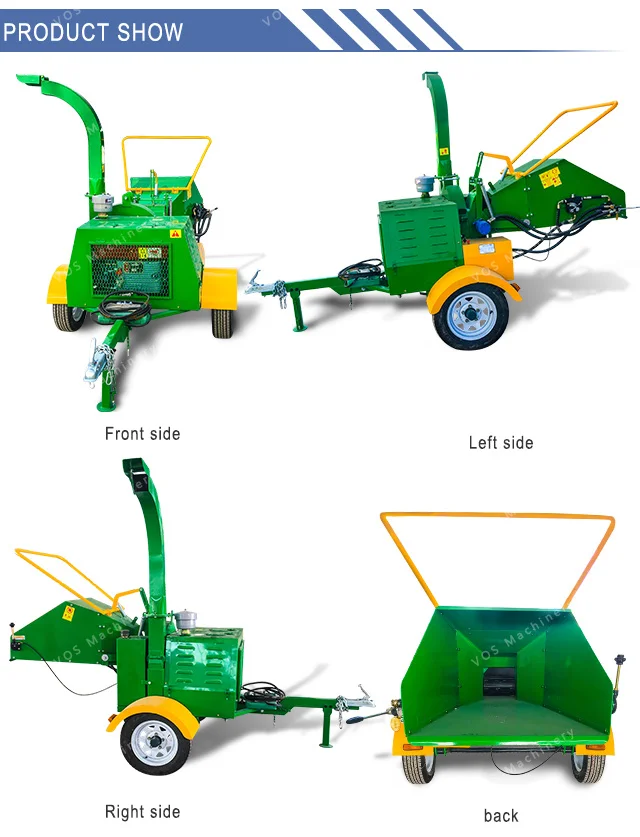 Agricultural Waste Grinder Tree Branches Shredder Machine Wood Cutting ...