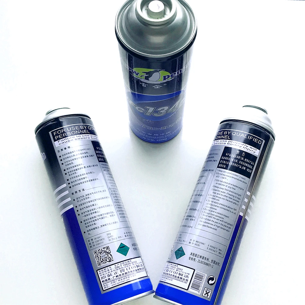 Aerosol Can R134a 1,1,2,2-tetrafluoroethane Gas Refrigerant R134a - Buy ...