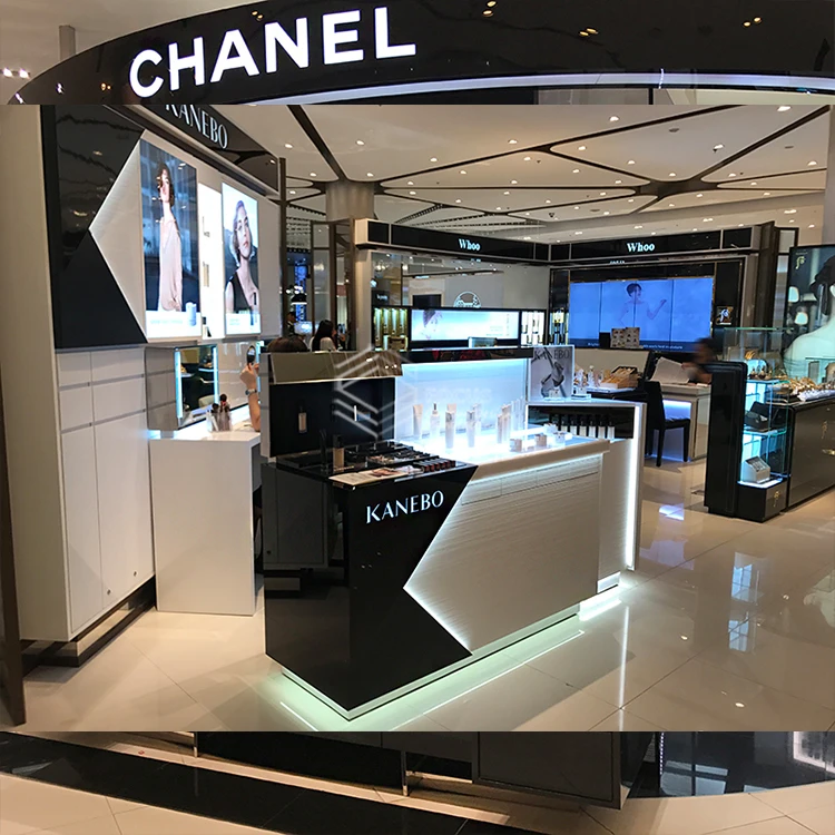 Wooden Floor Professional Mac Makeup Stand Cosmetics Cosmetic Display ...