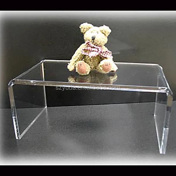 20mm Extra Large Clear Acrylic Tv Stand Table Plexiglass Tv Riser Clear ...