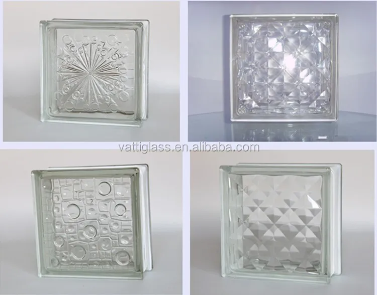 For Decorative Use Hollow 190*190*80mm Thick Glass Block Wall Price ...