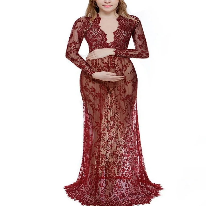 Shop Our Collection of Sexy Transparent Lace Maternity Dresses