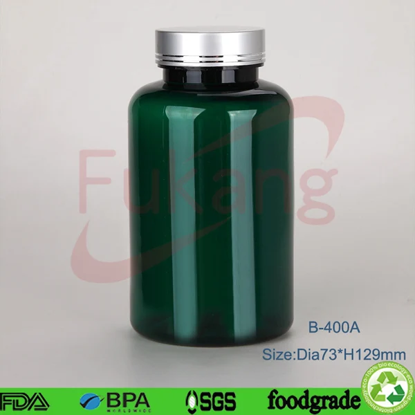 400ml Dark Green Multivitamin Softgel Capsules - Eco-friendly