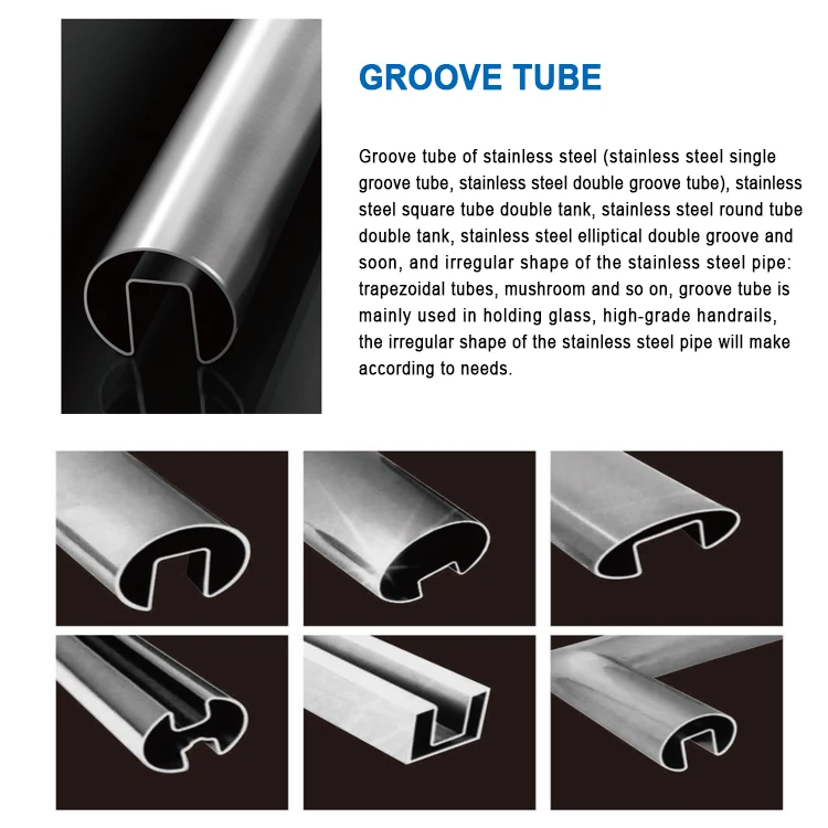 Decorative Stainless Steel Slot Groove U Tube / Pipe For U Channel ...