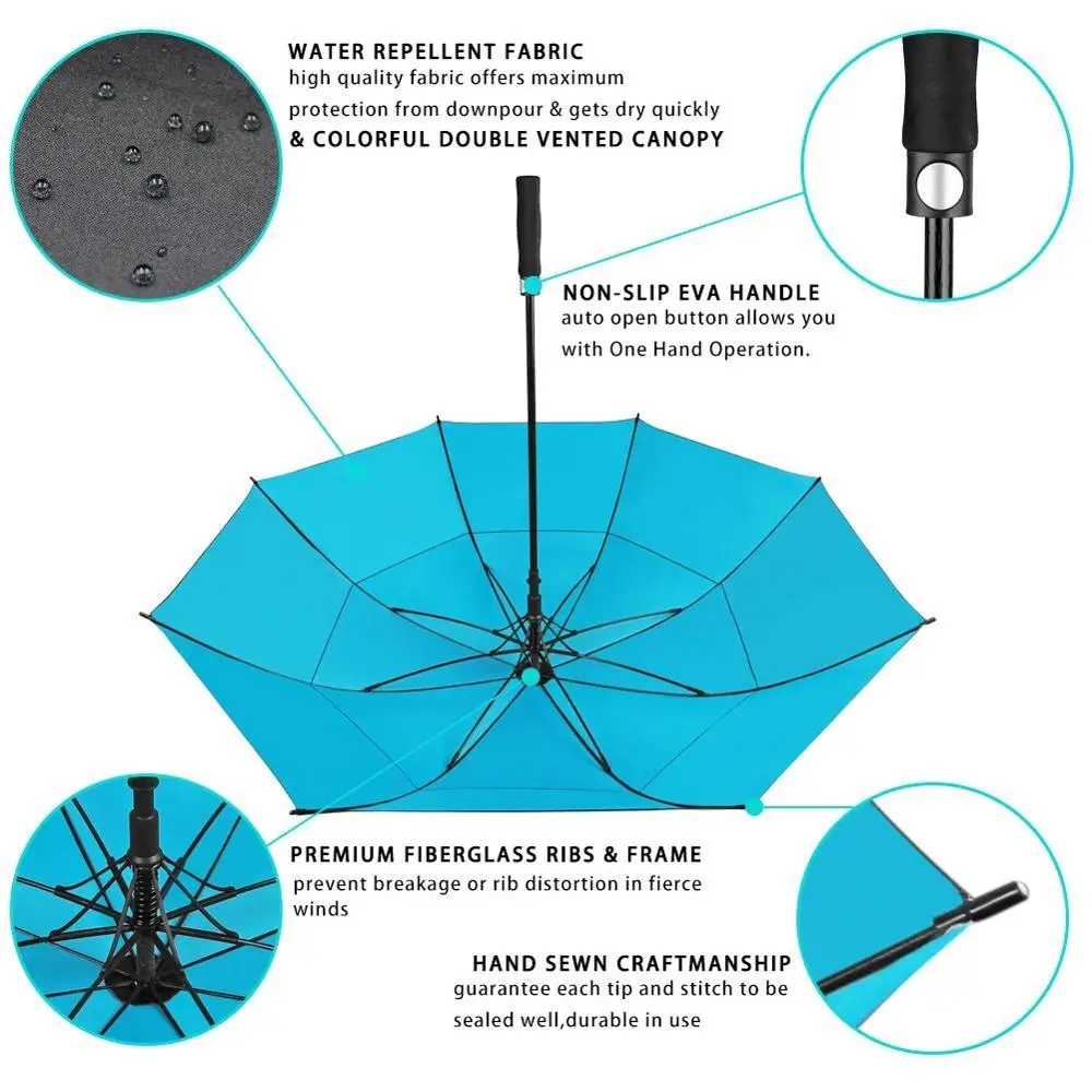 Promotional Japanese Samurai Double Layer Folding Golf Windproof Full ...