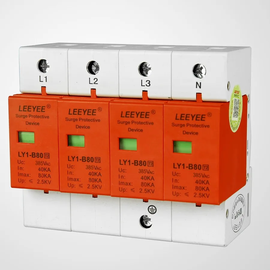 4p 100ka Three Phase Surge Protective Device - Buy Surge Protective ...