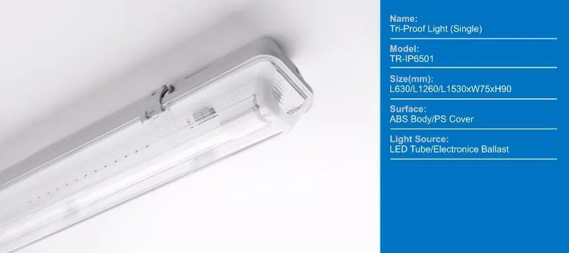20W-80W Waterproof IP65 Linear Triproof LED Light Industrial Dust Proof ...
