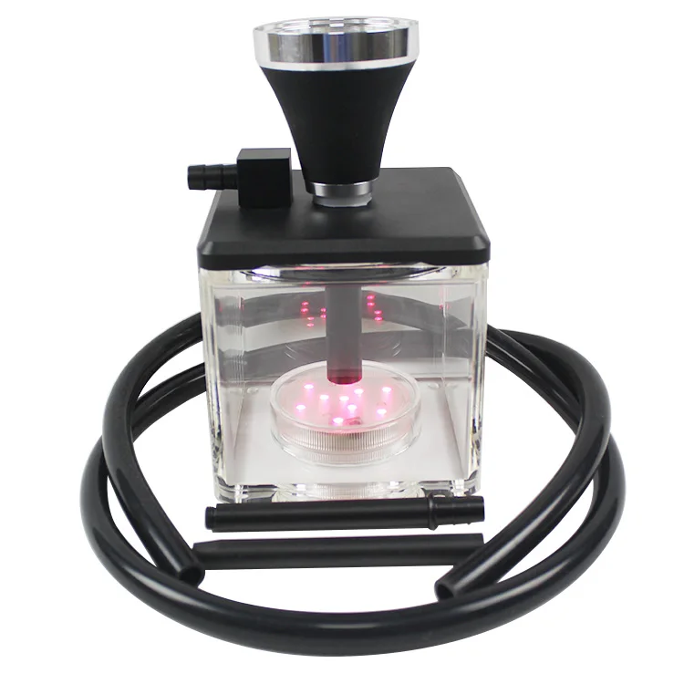 High Quality Sisha Huka Square Nargile Electric Shisha Box Square Small Led Hookah Light - Buy ...