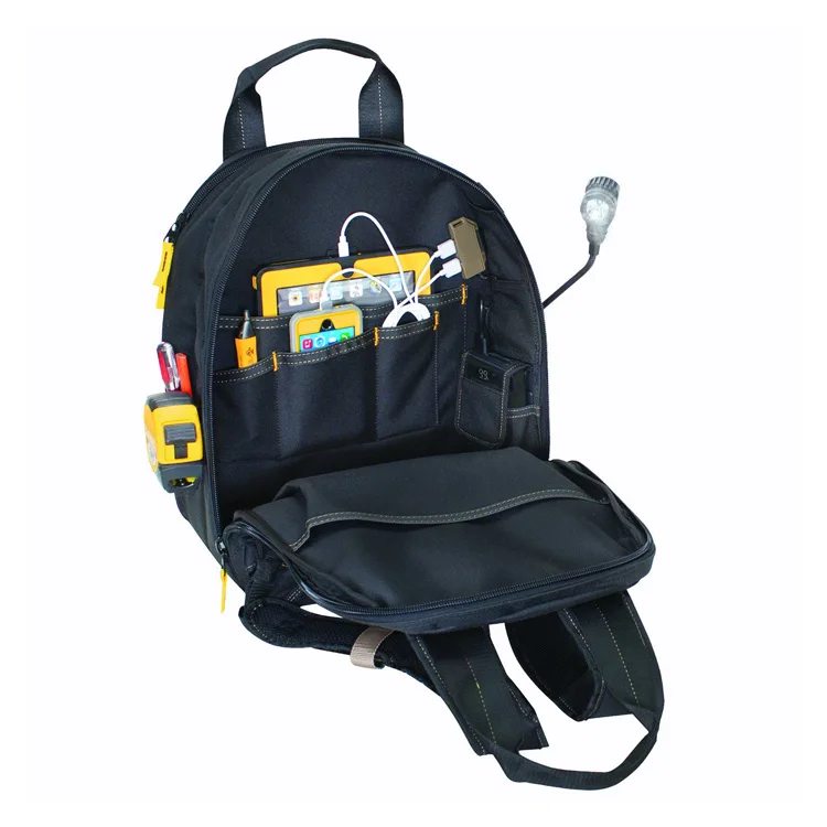 Lighted Craftsman Travel Tool Bag Backpack with USB Port