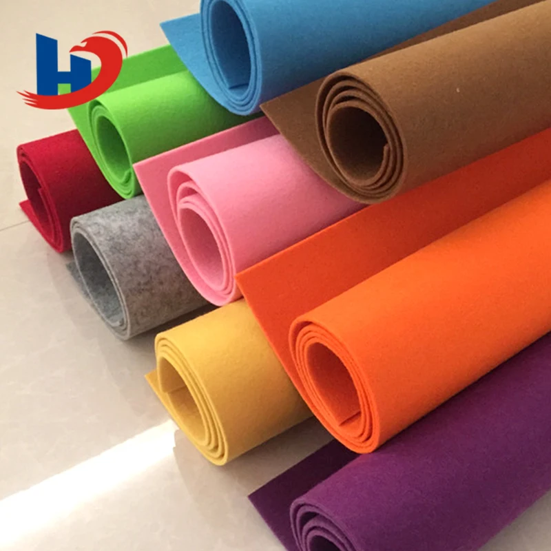 Hengjiu Factory Colored 100% Polyester Felt Sheets Synthetic Felt Wool ...