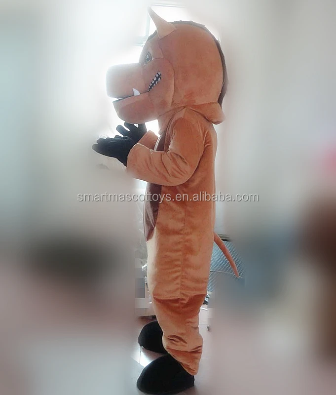 100% In Kind Shooting Brown Wild Boar Mascot Costume With Clear Visual ...
