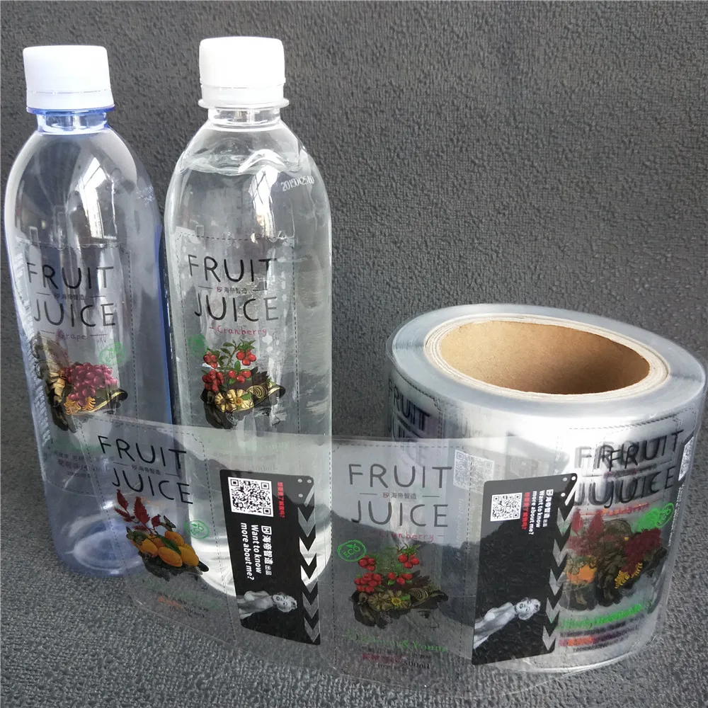 Custom Bottled Juice Packaging Clear Label Beverage Bottle Adhesive ...