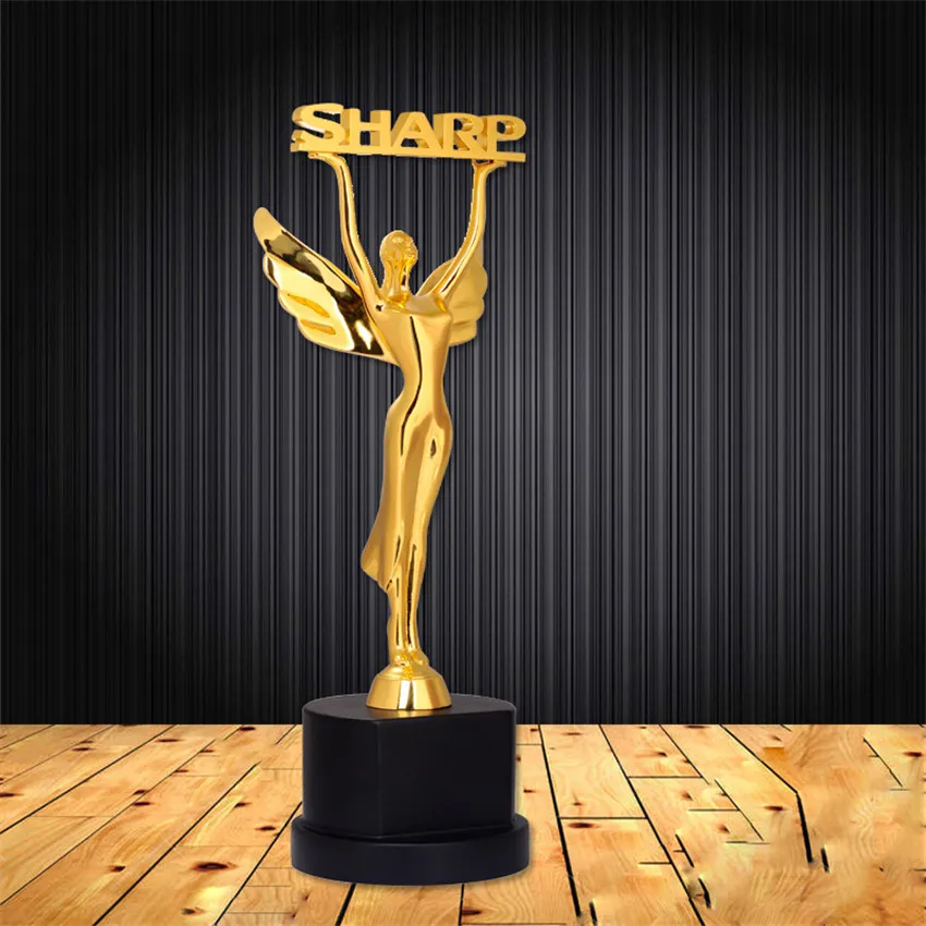 Gold Gift Trophies - Customizable Metal Medals for Awards