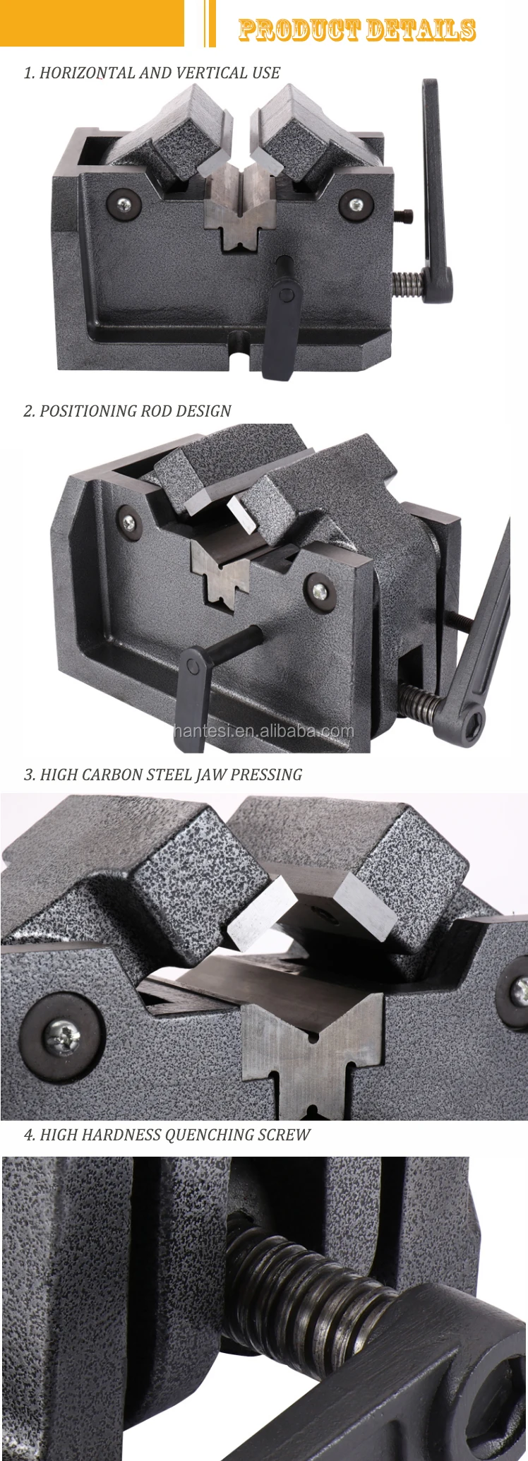 Wholesale Machine Vise Pipe Vice V-Type Clamp Vice for CNC