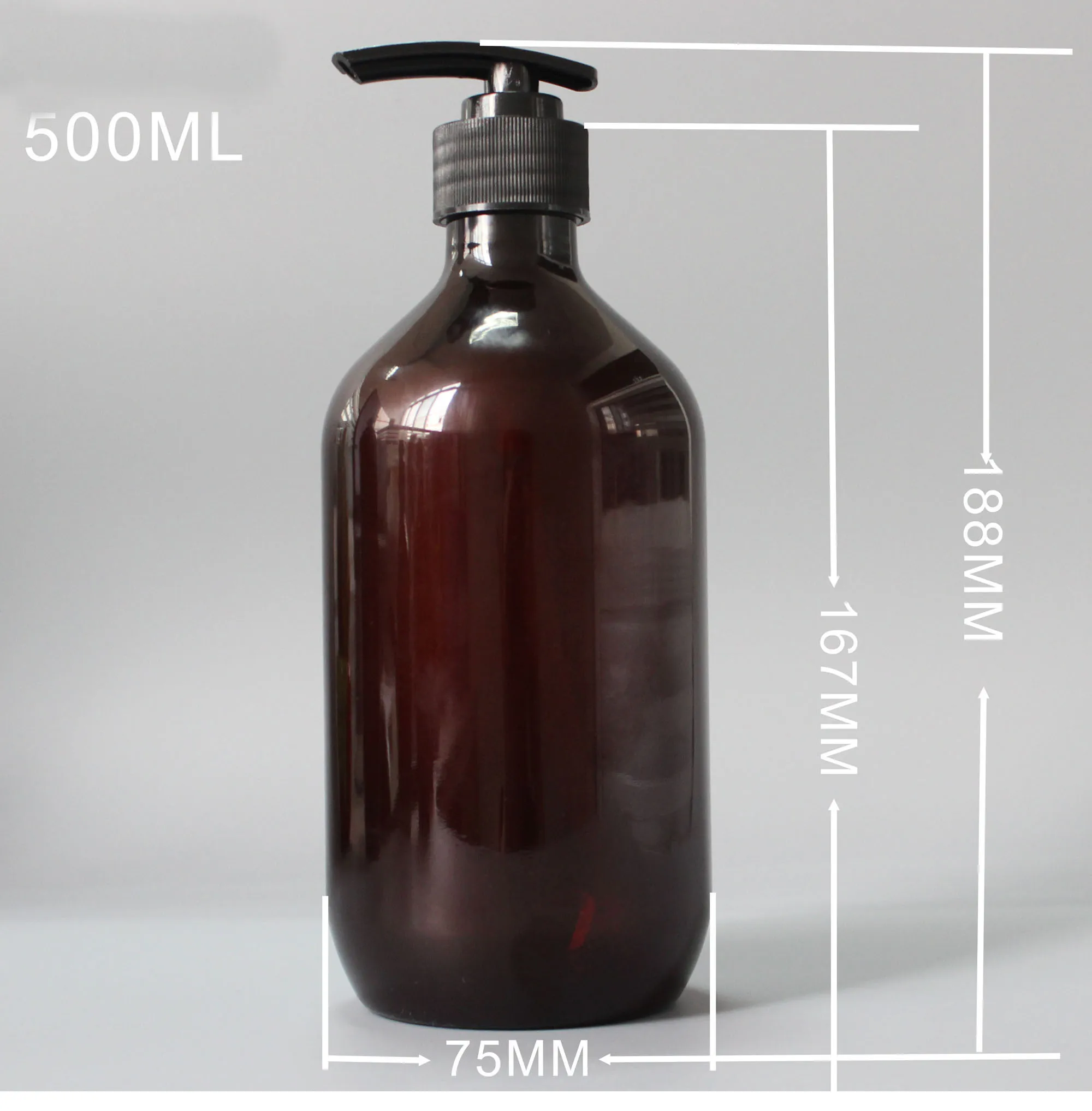 500 Ml Boston Round Dark Brown Pet Plastic Bottles - Buy 500 Ml Plastic ...